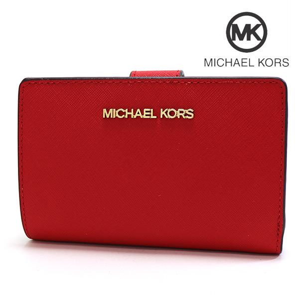 クリスマスセール マイケルコース 二つ折り財布 レディース MICHAEL KORS Wallet ブライトレッド 35F7GTVF2L BRIGHT RED  ギフトラッピング無料