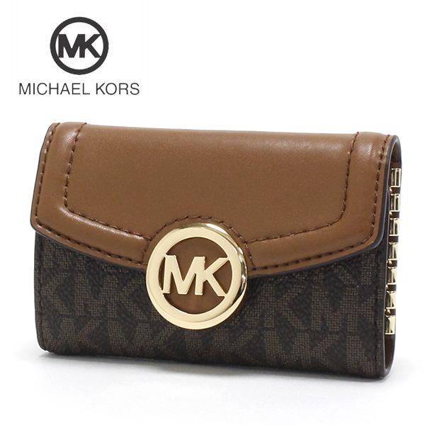 クリスマスセール マイケルコース キーケース レディース MICHAEL KORS key case シグネチャー ブラウン 35S0GFTP5B BROWN 【送料無料♪】