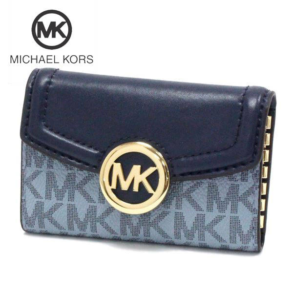クリスマスセール マイケルコース キーケース レディース MICHAEL KORS key case シグネチャー 6連フック ネイビー 35S0GFTP5B NAVY MULTI 送料無料