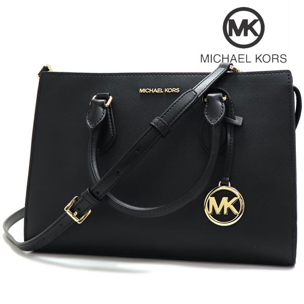 クリスマスセール マイケルコース ショルダーバッグ レディース MICHAEL KORS 2WAY ハンドバッグ シェイラ ミディアム センター ジップ サッチェル ブラック 35S3G6HS2L BLACK 送料無料