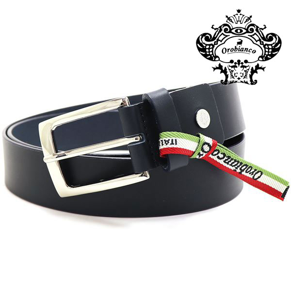 クリスマスセール オロビアンコ ベルト メンズ 正規品 OROBIANCO Belt 日本製 レザー ネイビー ORB 020808D