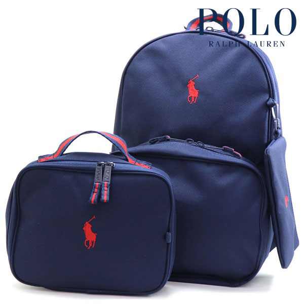 クリスマスセール ポロ ラルフローレン リュック ランチバッグ ポーチ付き  Polo Ralph Lauren バックパック バッグ 9AR077 BCV