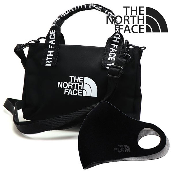 クリスマスセール ザ ノースフェイス ミニショルダーバッグ マスクセット レディース メンズ THE NORTH FACE 2Way ハンドバッグ NN2PQ11J BLK