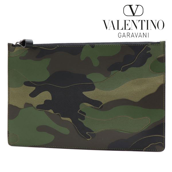クリスマスセール ヴァレンティノ クラッチバッグ メンズ VALENTINO セカンドバッグ カモフラ QY2P0483 TND Y28送料無料