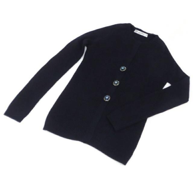 ｸﾘｽﾁｬﾝ･ﾃﾞｨｵｰﾙ Christian Dior ｶｰﾃﾞｨｶﾞﾝ ｾｰﾀｰ ﾋﾞｼﾞｭｰﾎﾞﾀﾝ ﾈｲﾋﾞｰ【中古】(57205)