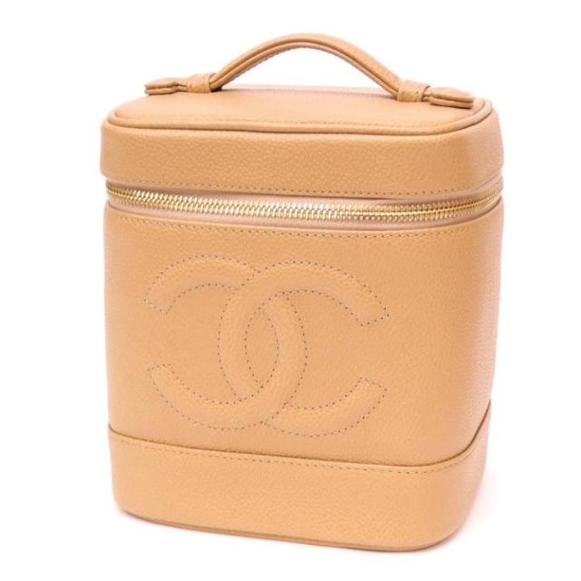 シャネル CHANEL ハンドバッグ バニティバッグ ココマーク ベージュ 【中古】(65368)