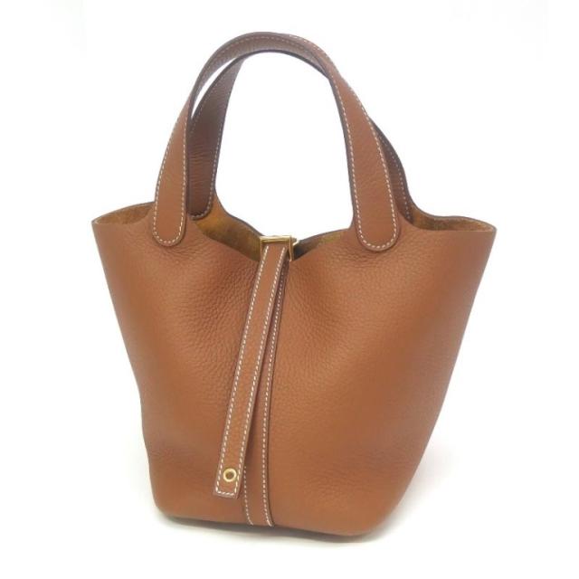 エルメス HERMES ハンドバッグ ピコタンロックPM W刻印 G金具 ゴールド トリヨンクレマンス(66440)
