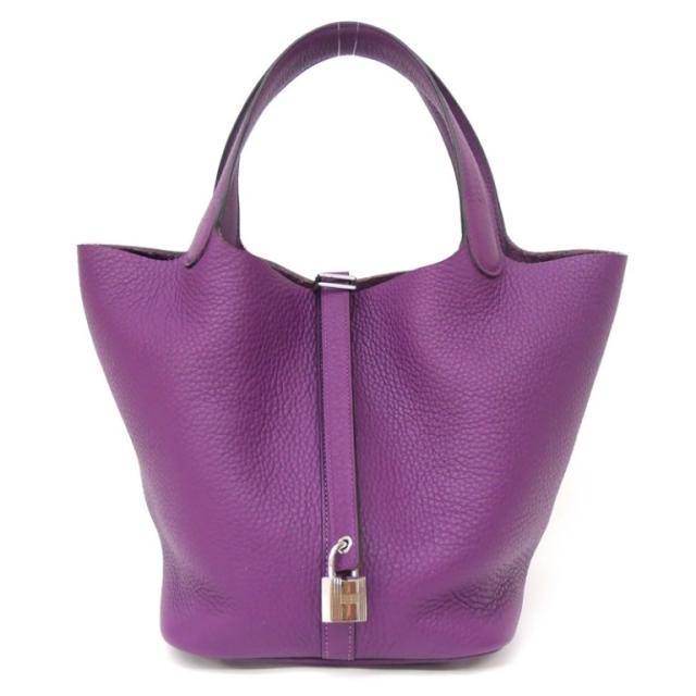 エルメス HERMES ハンドバッグ ピコタンロックMM Z刻印 SV金具 アネモネ トリヨンクレマンス 【中古】(67495)