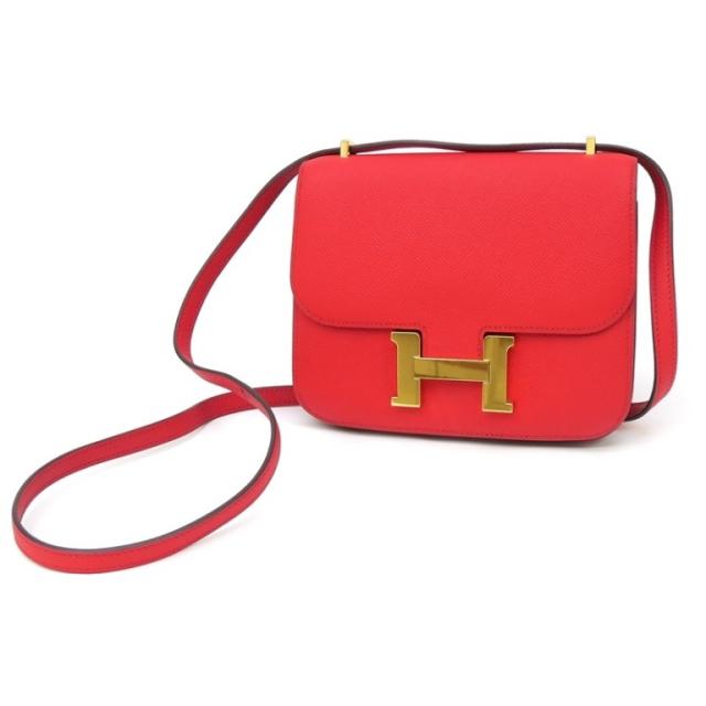 エルメス HERMES ショルダーバッグ コンスタンス3 ミニ D刻印 ルージュクー エプソン 【中古】(67544)