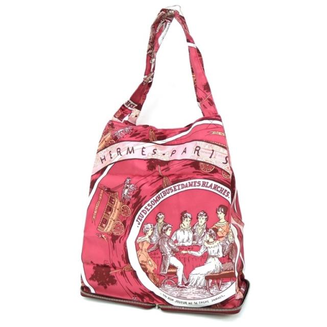 エルメス HERMES エコバッグ シルキーポップ ルージュアッシュ 【中古】(67817)