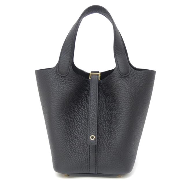 エルメス HERMES ハンドバッグ ピコタンロックPM W刻印 G金具 黒 トリヨンクレマンス(67933)