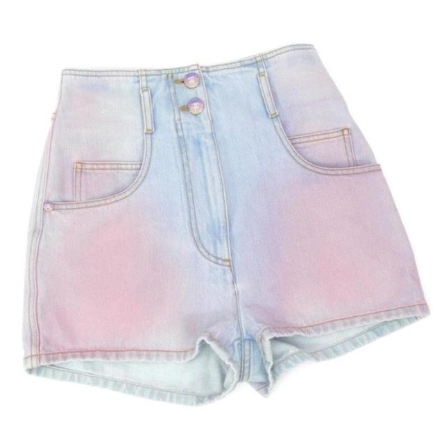 シャネル CHANEL グラデーションデニムショートパンツ 34 ブルー 【中古】(68155)