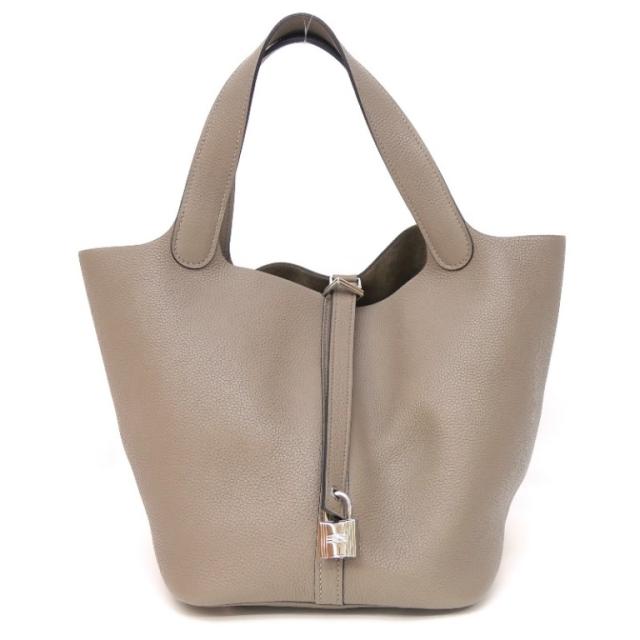 エルメス HERMES ハンドバッグ ピコタンロックMM SV金具 D刻印 グリアスファルト トリヨンモーリス 【中古】(68163)