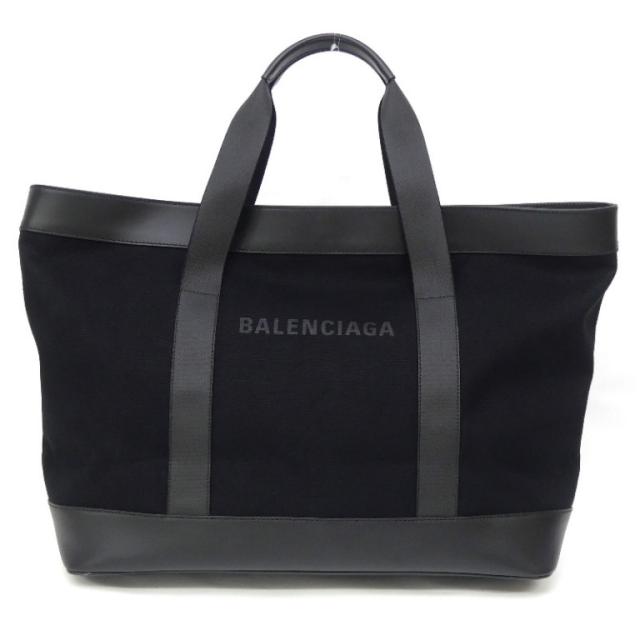 バレンシアガ BALENCIAGA トートバッグ 479290 黒 キャンバス×レザー 【中古】(68173)