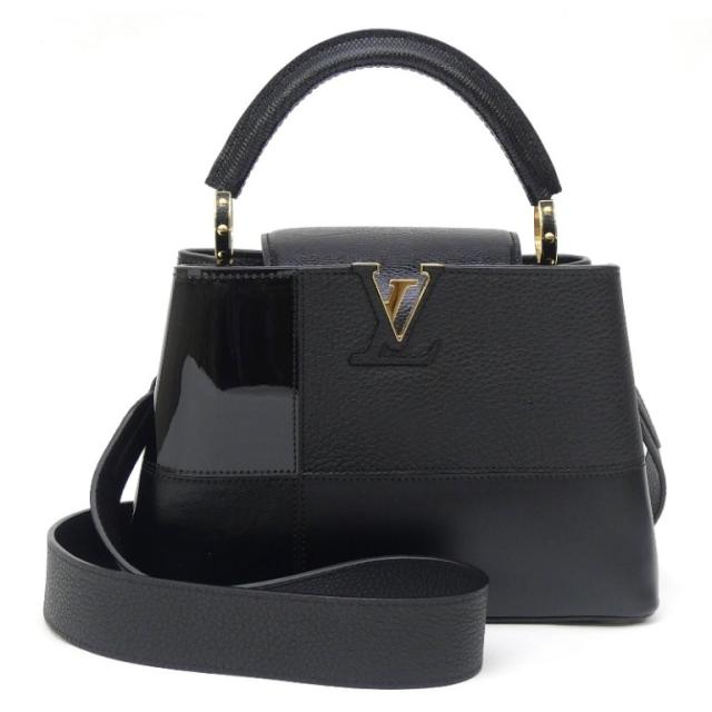 ルイ・ヴィトン LOUISVUITTON カプシーヌBB 2WAY ハンドバッグ ショルダーバッグ M59269 黒 カーフ×エナメル 【中古】(68174)