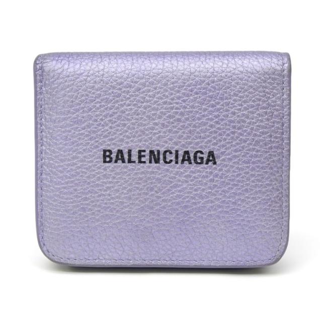 バレンシアガ BALENCIAGA コンパクトウォレット ミニ財布 594216 ラベンダー 【中古】(68479)