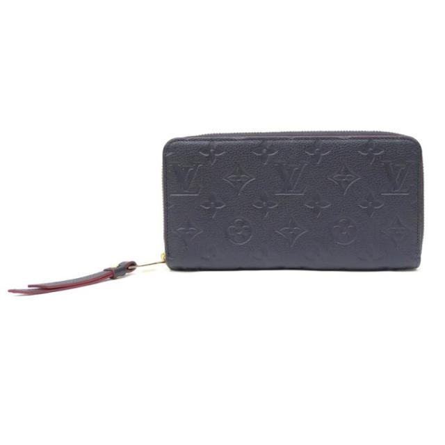 ルイ・ヴィトン LOUISVUITTON 長財布 ジッピー･ウォレット ラウンドファスナー M62121 モノグラム・アンプラント マリーヌルージュ 【中古】(68818)