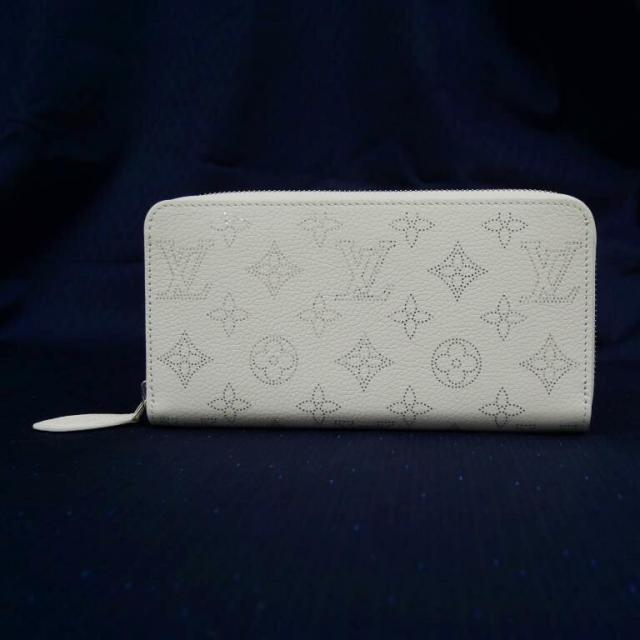 ルイ・ヴィトン LOUISVUITTON 長財布 ジッピー・ウォレット ラウンドファスナー M11366 マヒナ・モノグラム ホワイト(68828)