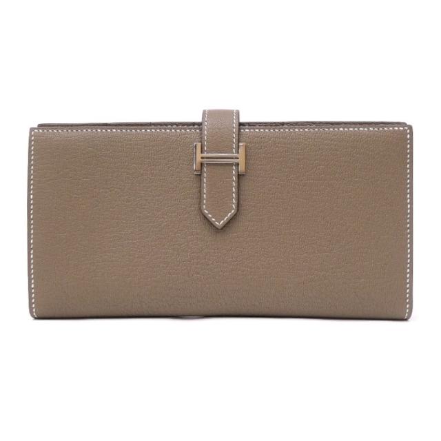 エルメス HERMES ベアンスフレ W刻印 SV金具 エトゥープ シェーブル(68943)