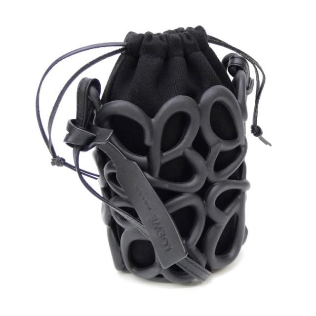 ロエベ LOEWE アナグラム インフレーテッド ポケット バッグ ショルダーバッグ 黒 【中古】(69550)