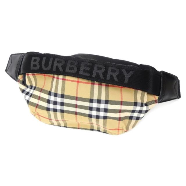 バーバリー BURBERRY ボディバッグ ヴィンテージチェック ベージュ ナイロン 【中古】(69639)