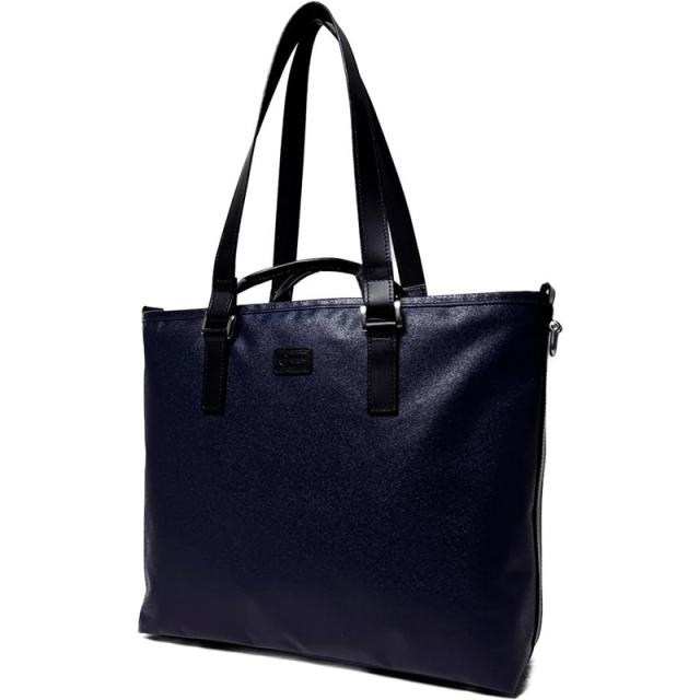 森野帆布 SF-0717 MULTI WAY TOTE SLIM／マルチウェイトートスリム ネイビー×ブラック