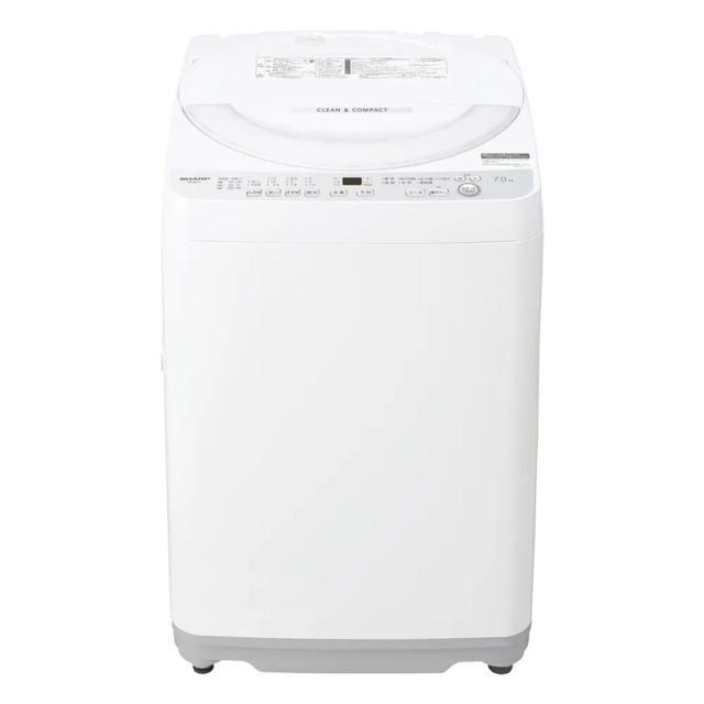 SHARP シャープ ES-GE7J 全自動洗濯機 7kg 穴なし槽 シルバー 縦型 高濃度洗浄 ドルフィンパル