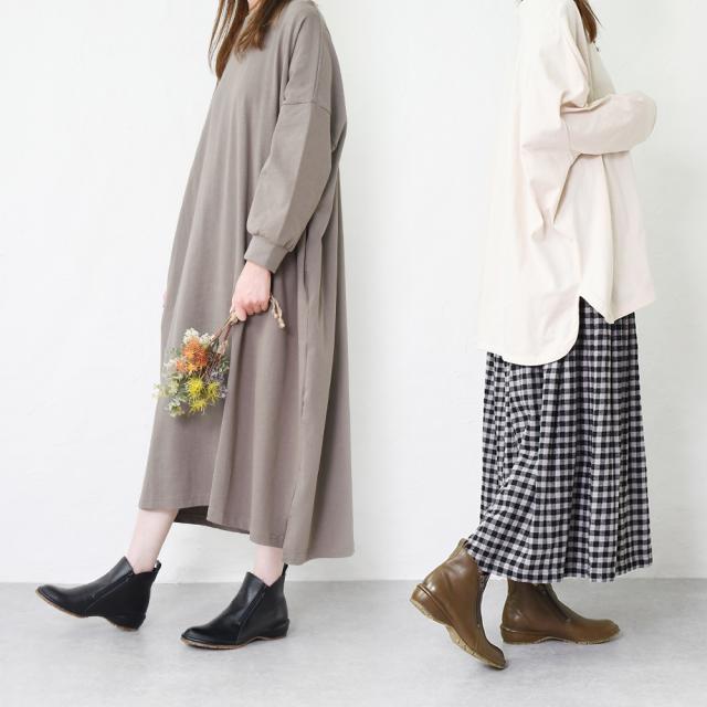 ブーツ レディース ショートブーツ 本革 幅広 歩きやすい ファスナー