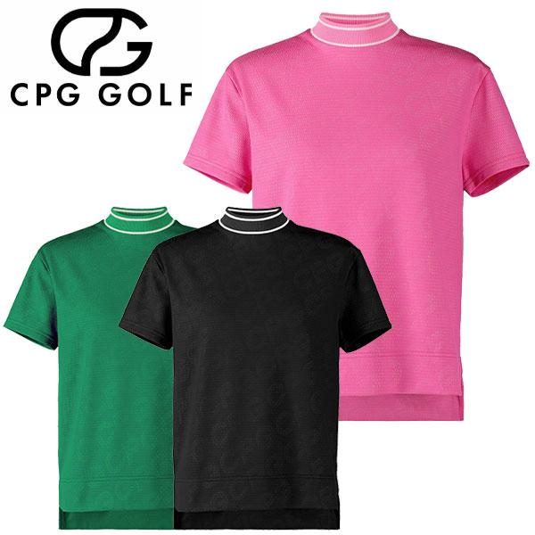 CPG GOLF BIAS LOGO MOCK NECK SS ロゴ モックネック シャツ レディース 1109-25114 ゴルフウェア 2025モデル