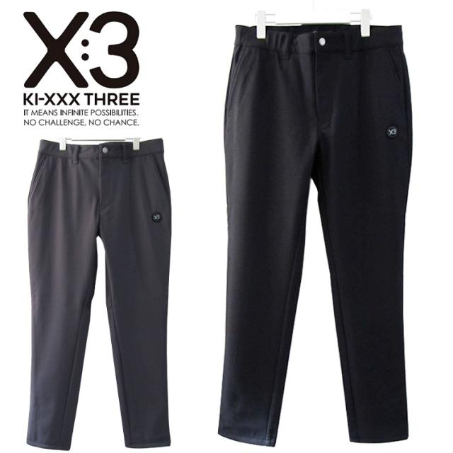 KI-XXX THREE キックスリー 撥水ストレッチロングパンツ メンズ 2025秋冬 ゴルフウェア 25AWKM-25