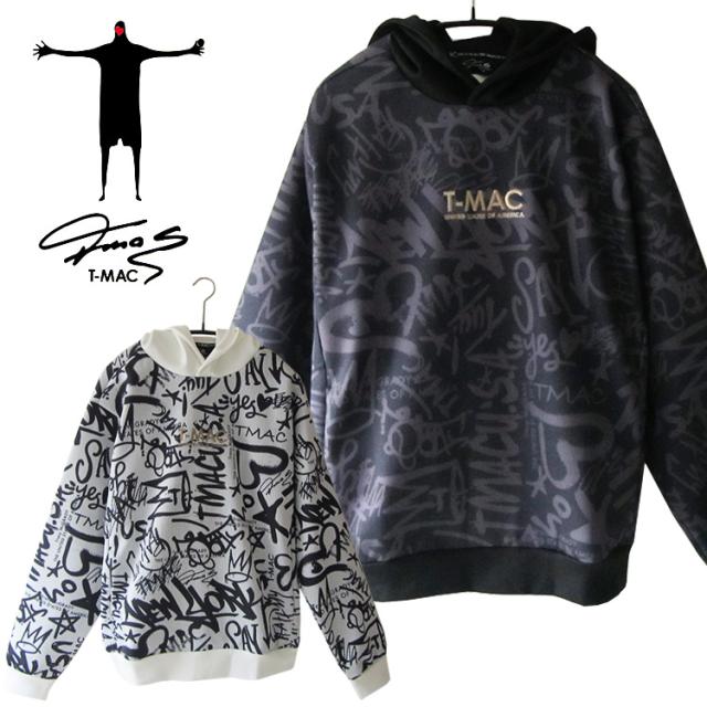 T-MAC ティーマック ゴルフ 昇華転写テキスト柄パーカー メンズ 2025秋冬 ゴルフウェア 7415370118