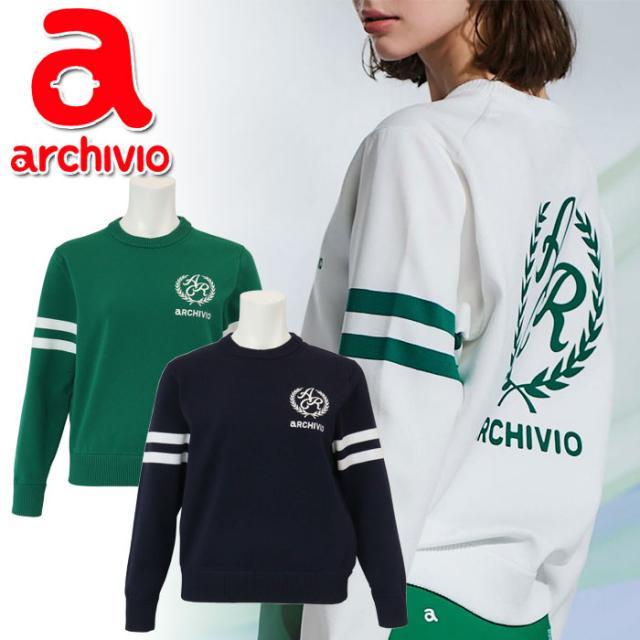 アルチビオ 春夏 ゴルフ エンブレム風ロゴニット レディース A458218