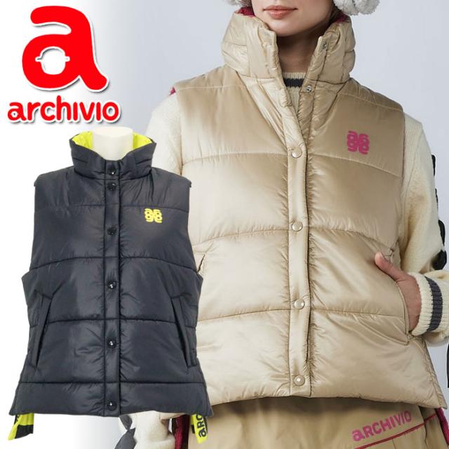 アルチビオ 秋冬 ゴルフ 中綿サイドロゴベスト レディース A514013