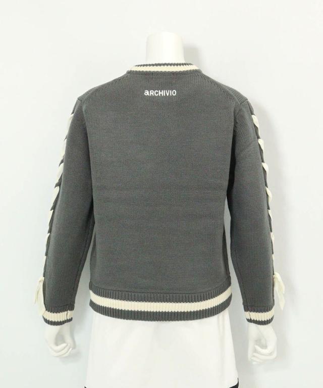 アルチビオ 秋冬 ゴルフ ブレードリボン袖ニット レディース A518115の