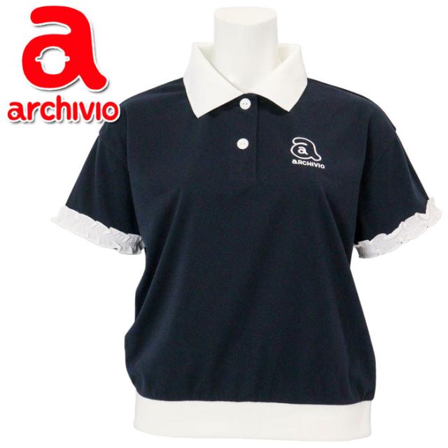 アルチビオ 秋冬 ゴルフ バックギャザーUV速乾プルオーバー 半袖 レディース A519917