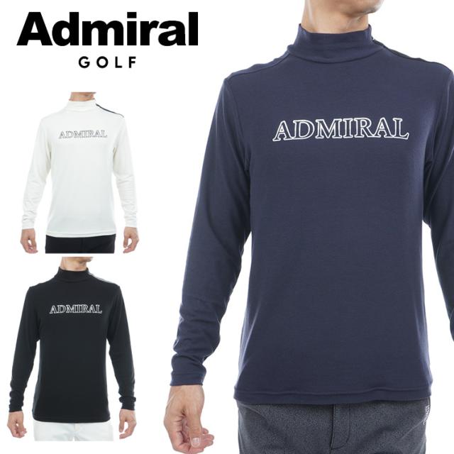 アドミラルゴルフ スエード起毛 ハイネックシャツ メンズ 2025秋冬 ゴルフウェア ADMA575