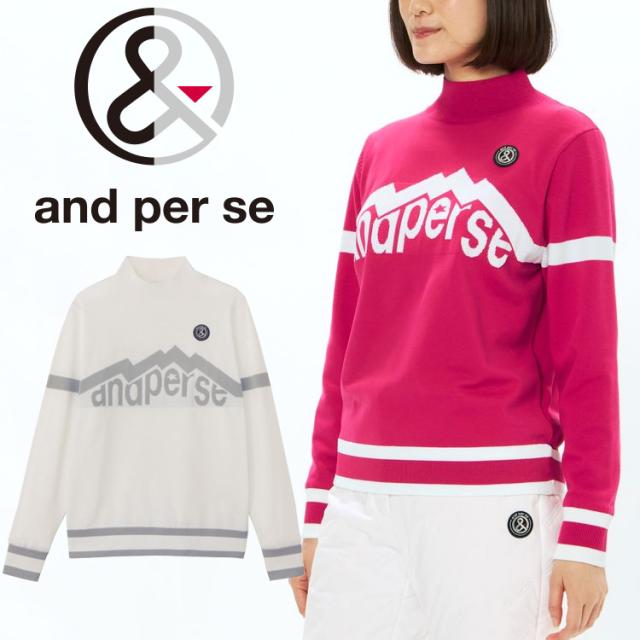 アンパスィ ウインドシャッター袖防風ハイネックセーター レディース 2025秋冬 ゴルフウェア AFF2315A3