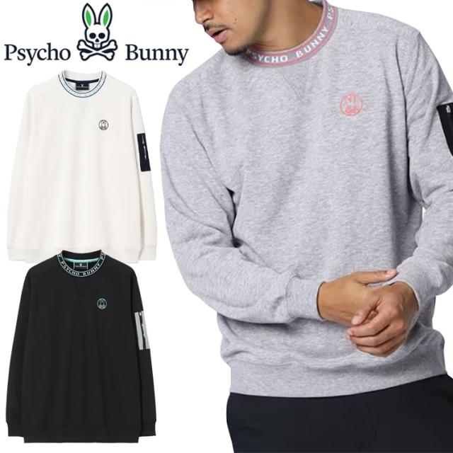 サイコバニー バニーマーククルーネック スウェットプルオーバー メンズ 2025秋冬 ゴルフウェア GF651