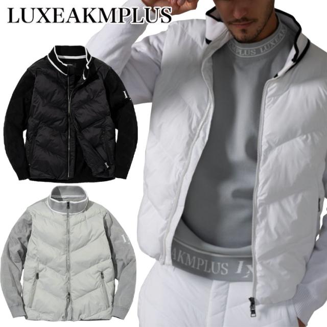 リュクスエイケイエムプラス ゴルフ スリーブニットパデッドスタンドジャケット メンズ 2025秋冬 ゴルフウェア LAO-25014