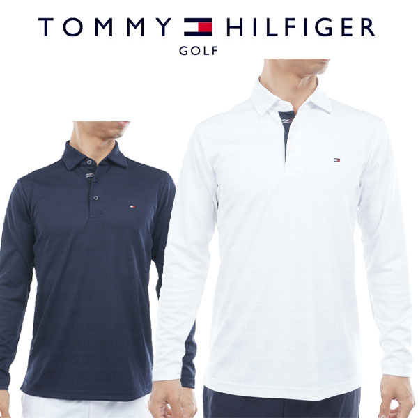 トミーヒルフィガーゴルフ ロゴジャガード 長袖台衿付きシャツ メンズ 2025秋冬 ゴルフウェア THMA568