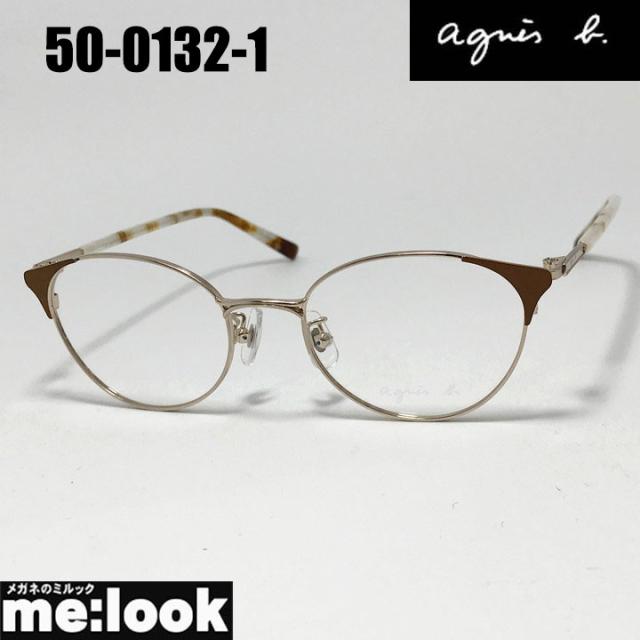 agnes b. アニエス・ベー レディース 眼鏡 メガネ フレーム サングラス 50-0132-1 サイズ49 度付可 ブラウン ゴールド リビジョン製レンズでお好きなサングラス作成可能