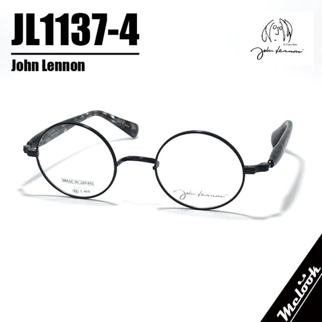 [ John Lennon ] ジョンレノン 度付可 日本製 made in Japan 丸メガネ クラシック 眼鏡 フレーム サングラス JL1137-4-46 マットブラック / ブラックデミ リビジョン製レンズでお好きなサングラス作成可能