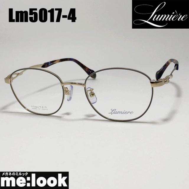 [ Lumiere ] ルミエール Lm5017-4-49 グレー ゴールド 軽量 おしゃれ 眼鏡 メガネ レディース 日本製 / made in Japan リビジョン製レンズでお好きなサングラス作成可能