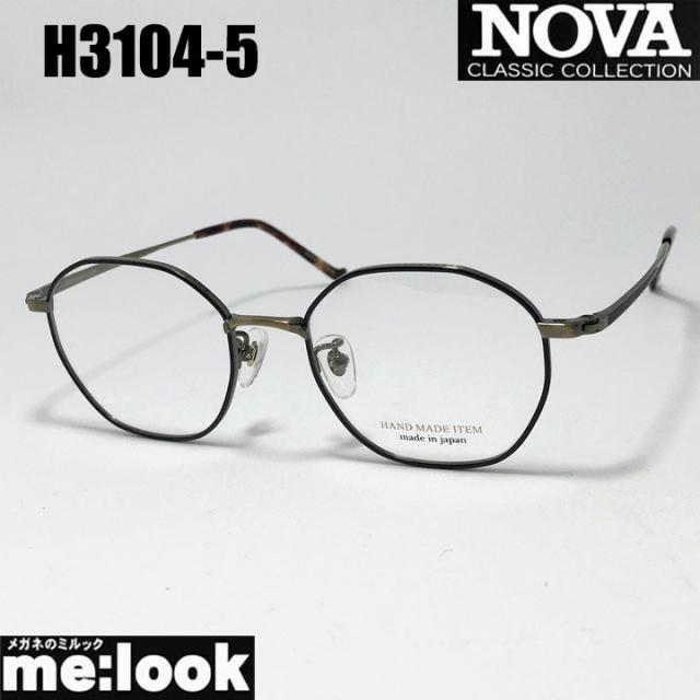 NOVA ノヴァ HAND MADE ITEM ハンドメイド 国産 ラウンド ボストン クラシック 眼鏡 メガネ フレーム サングラス H3104-5-48 度付可 ブラウン リビジョン製レンズでお好きなサングラス作成可能