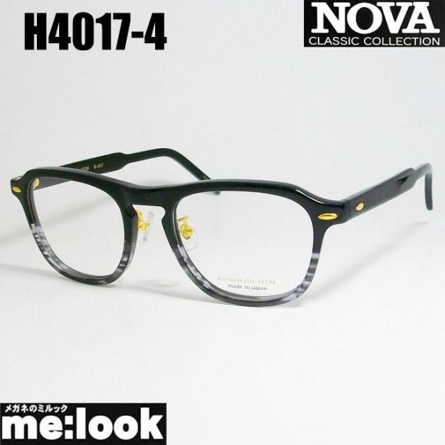 NOVA ノヴァ ハンドメイド 国産 ラウンド クラシック 眼鏡 メガネ フレーム サングラス H4017-4-50 度付可 ブラック グレイ ゴールド リビジョン製レンズでお好きなサングラス作成可能