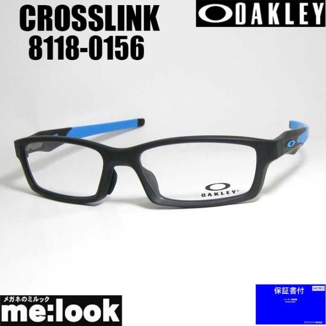 OAKLEY オークリー 眼鏡 メガネ フレーム サングラス CROSSLINK クロスリンク  OX8118-0156  度付可 サテンブラック OX8029 リビジョン製レンズでお好きなサングラス作成可能
