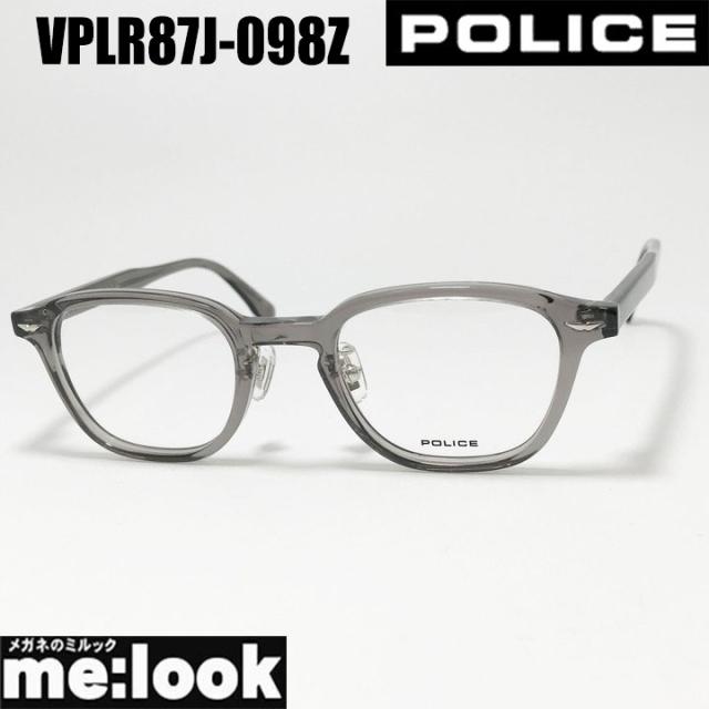 POLICE ポリス 眼鏡 メガネ フレーム サングラス VPLR87J-098Z-47 度付可 シャイニークリアチャコール リビジョン製レンズでお好きなサングラス作成可能