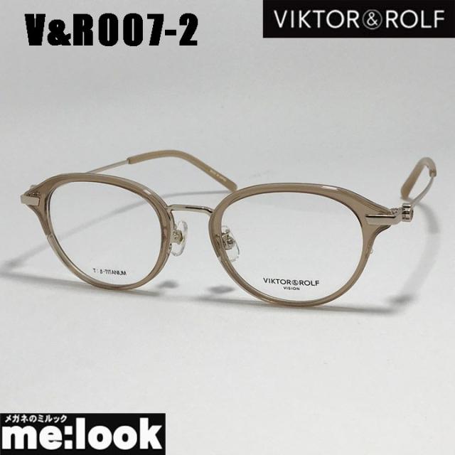 [ VIKTOR&ROLF ] ヴィクターアンドロルフ 国内正規品 クラシック メンズ レディース 眼鏡 メガネ フレーム サングラス V&R007-2-49 ゴールド リビジョン製レンズでお好きなサングラス作成可能