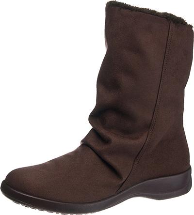 ASAHI アサヒシューズ TDY3998 D-BRスエード 24 AF39982 BLK | 24cm 靴 シューズ 婦人靴 スエード調 ボア付 ミドルブーツ 全天候対応 雨 雪 晴雨兼用 防水 ベーシック シンプル カジュアル レディース ファッション 超軽量 防寒 防滑 冬靴 おすすめ