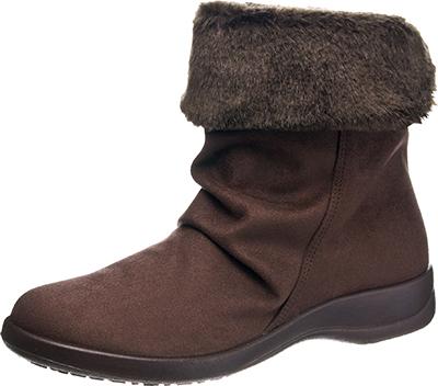 ASAHI アサヒシューズ TDY3998 D-BRスエード 24.5 AF39982 BLK | 24.5cm 靴 シューズ 婦人靴 スエード調 ボア付 ミドルブーツ 全天候対応 雨 雪 晴雨兼用 防水 ベーシック シンプル カジュアル レディース ファッション 超軽量 防寒 防滑 冬靴 おすすめ